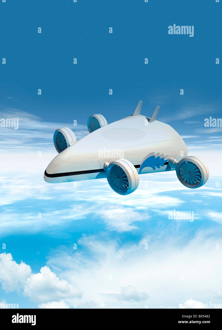 Futuristic airship, artwork Stock Photo - Alamy