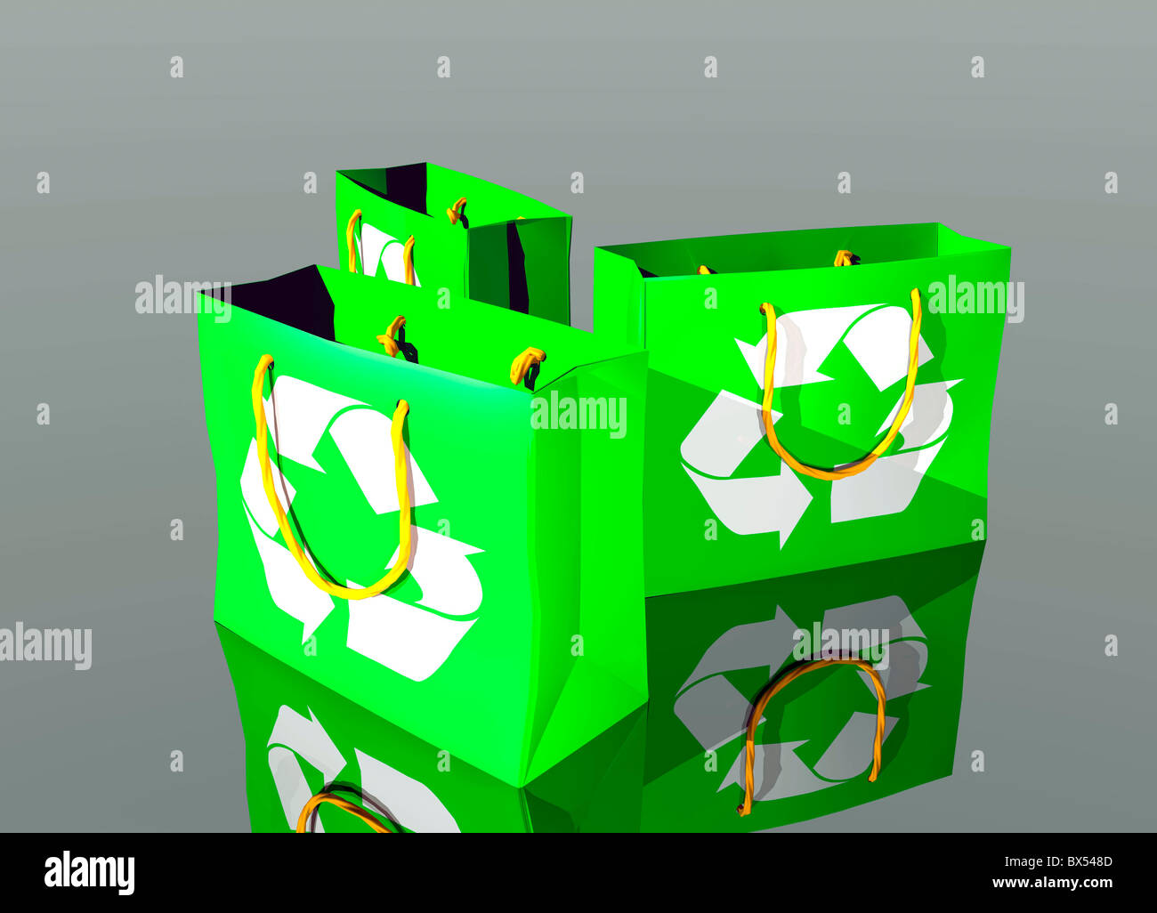 Reusable shopping bags, artwork Stock Photo - Alamy