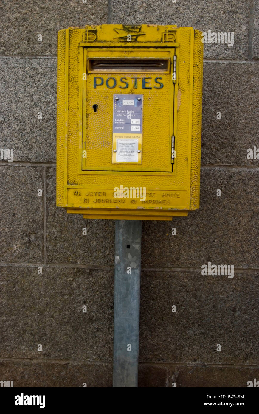 French Post Box Stock Photo - Alamy