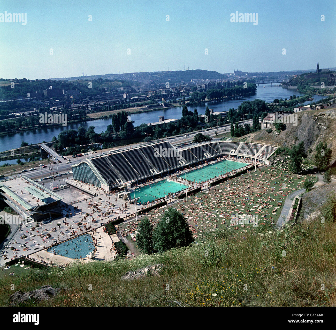 Swimming pool at Podoli in Prague, August 1969. CTK Photo/Alexandr ...