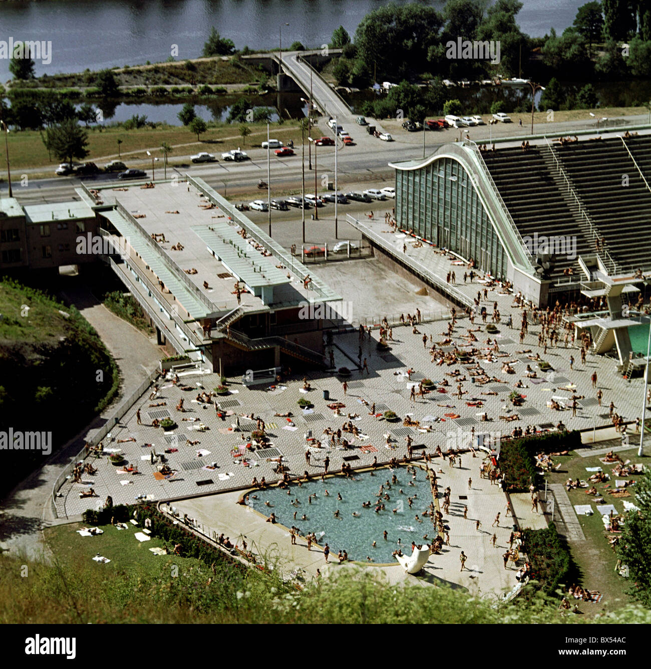 Podoli swimming pool prague hi-res stock photography and images - Alamy