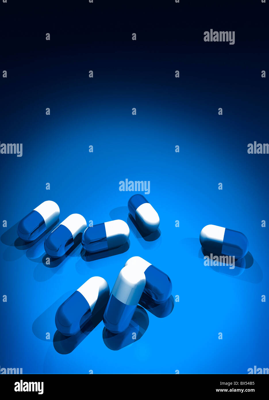 Drug capsules, artwork Stock Photo - Alamy