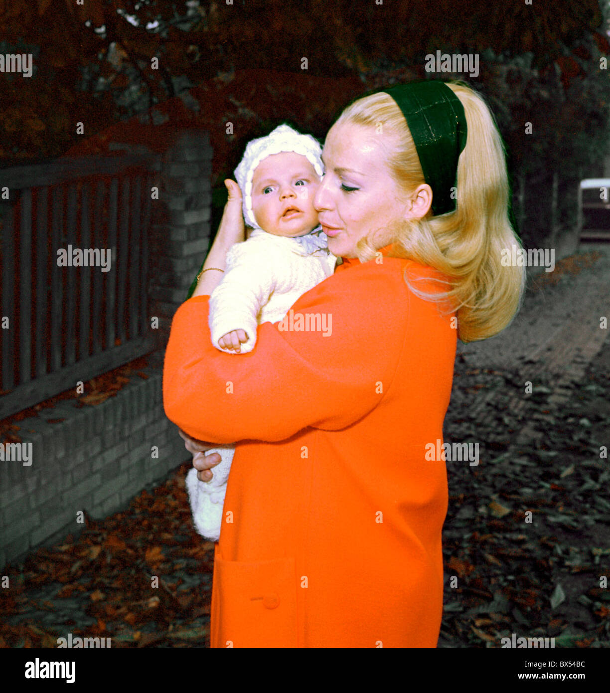 Czech gymnastics legend Vera Caslavska with her daughter Radka, October ...