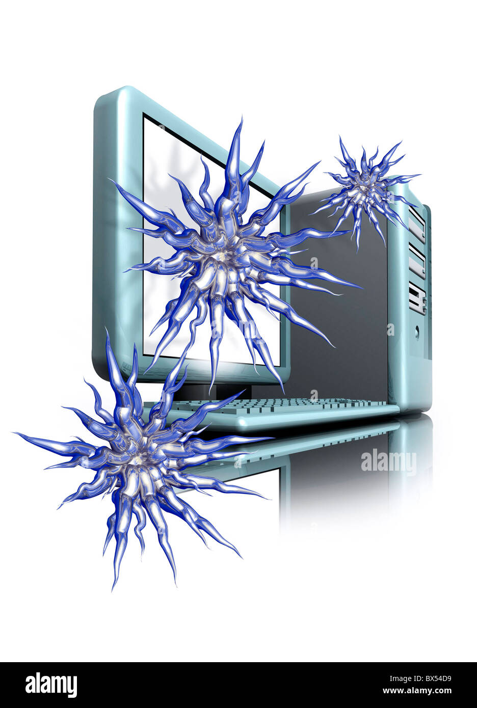 Computer virus, conceptual artwork Stock Photo - Alamy