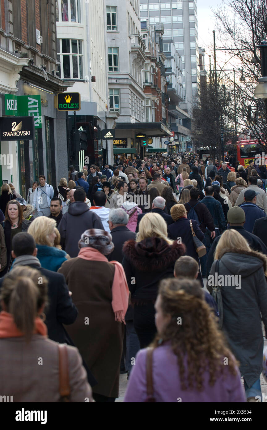 Crowds on London's Oxford Street Stock Photo - Alamy