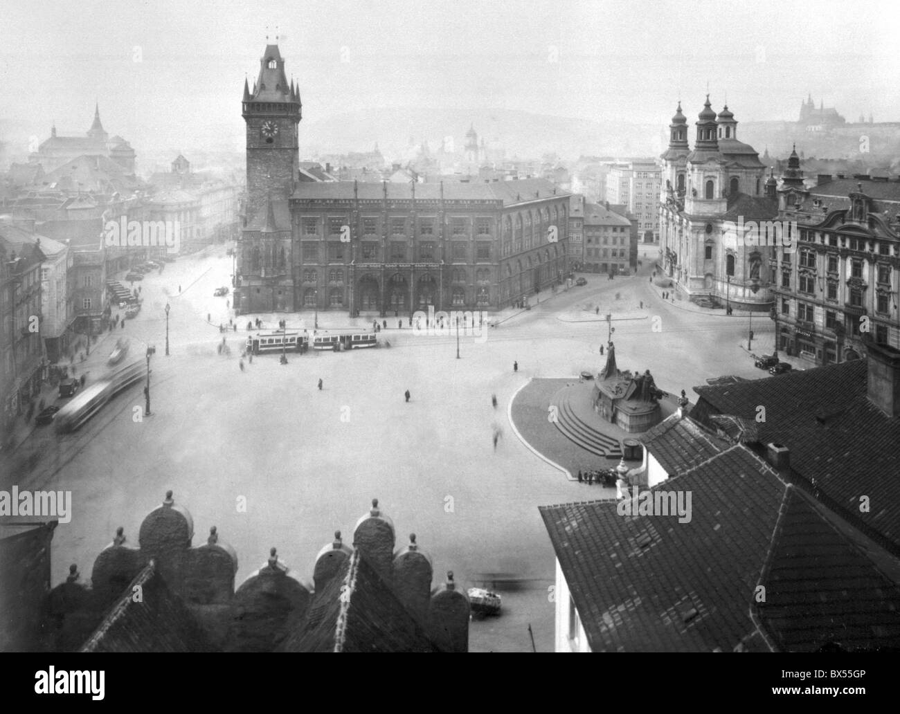 Old Town Square in Prague Czechoslovakia pictured in 1933. Old Town ...