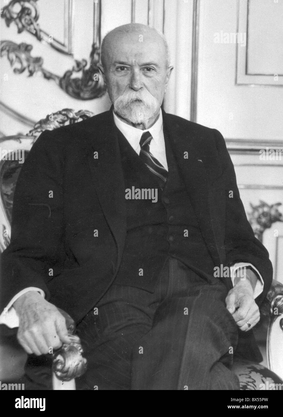 Tomas garrigue masaryk president czechoslovakia Black and White Stock ...