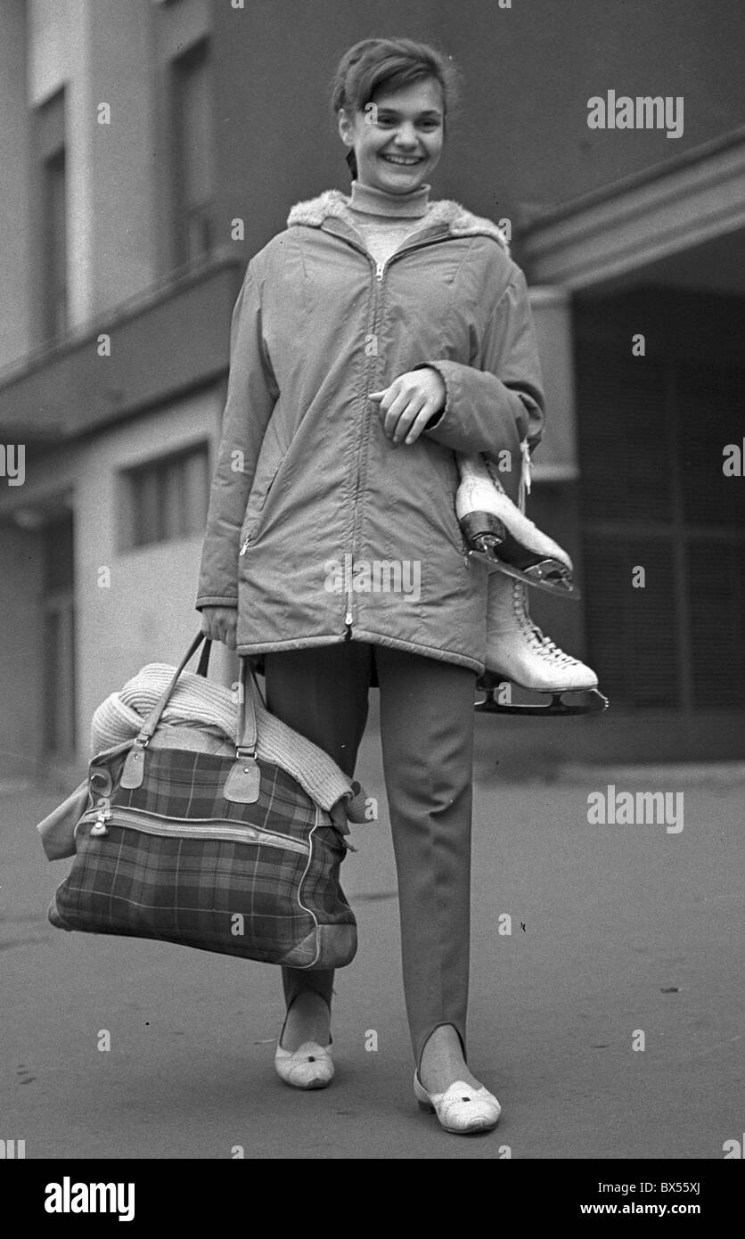 Hana MASKOVA, Bronze medal, Olympics Grenoble, 1968 Stock Photo - Alamy