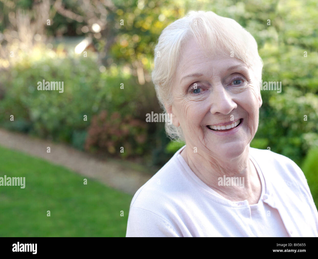 Happy senior woman Stock Photo - Alamy