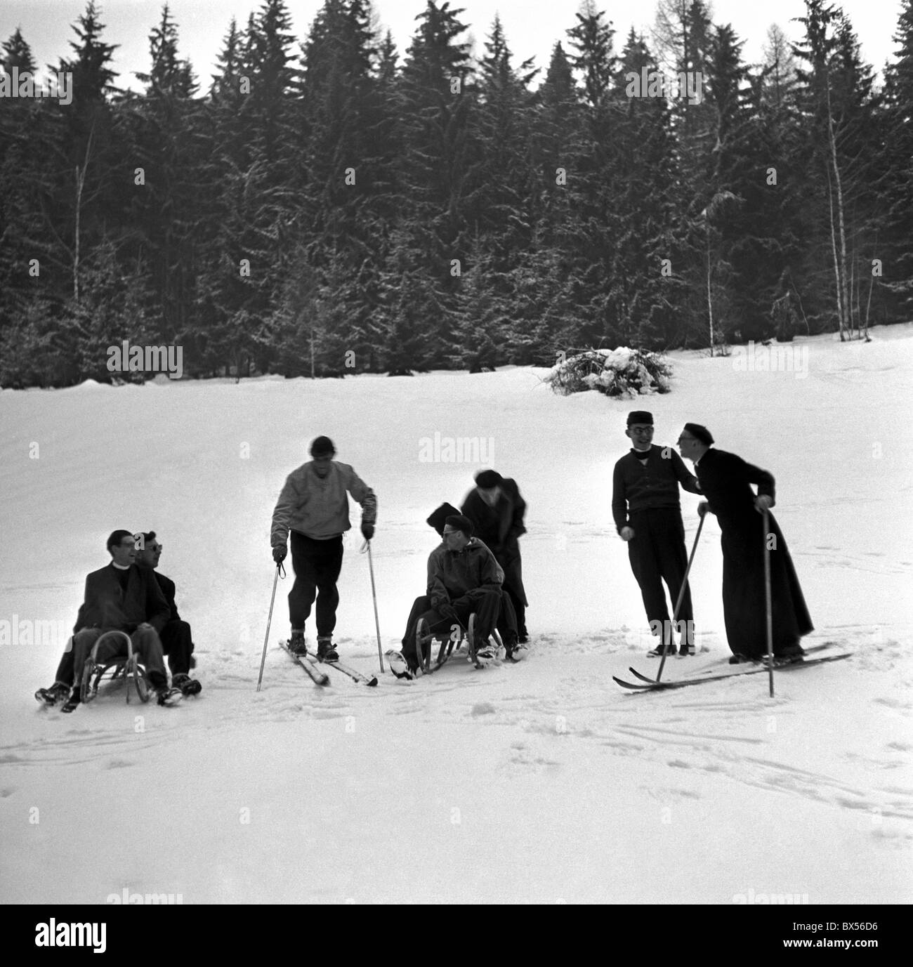 priest, Ski, snow, mountains, winter recreation Stock Photo - Alamy