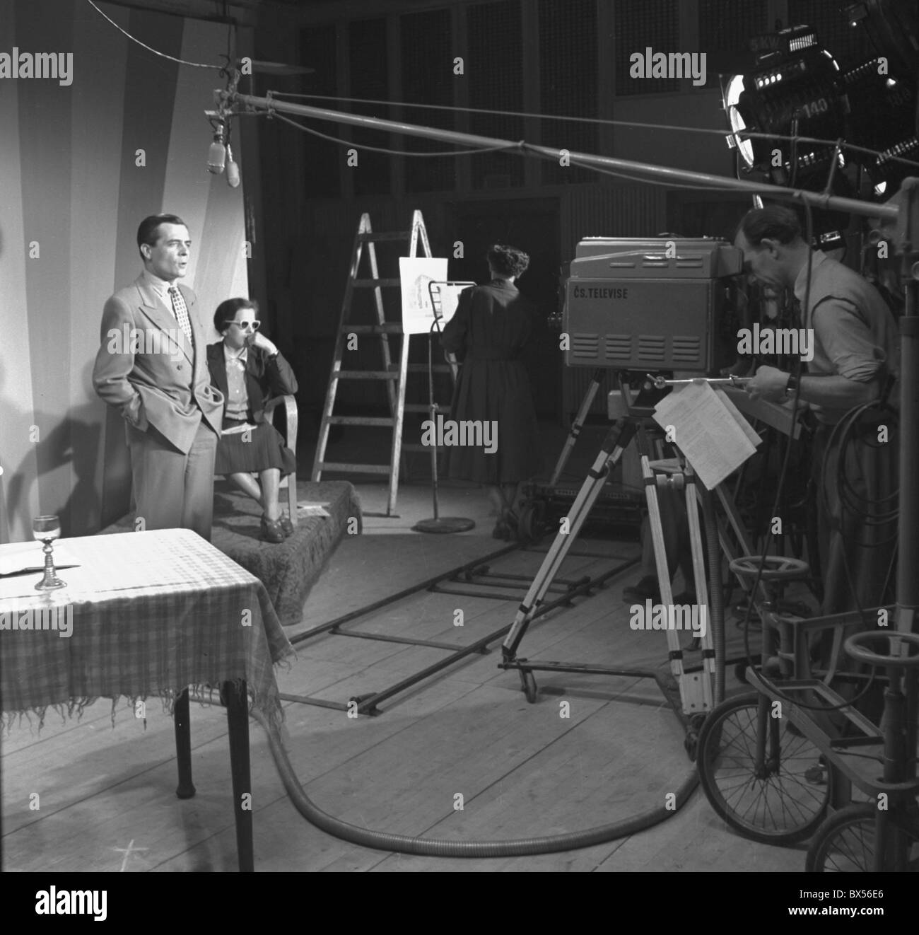 Television photo broadcast from Black and White Stock Photos & Images ...