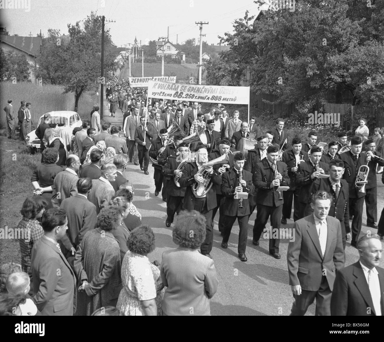 National Assembly ellection, political event, banners, Communist ...