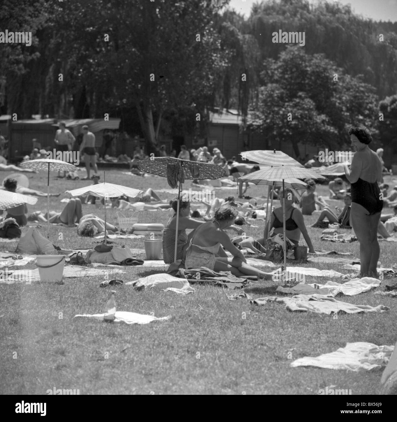 sunbathers in Prague Stock Photo - Alamy