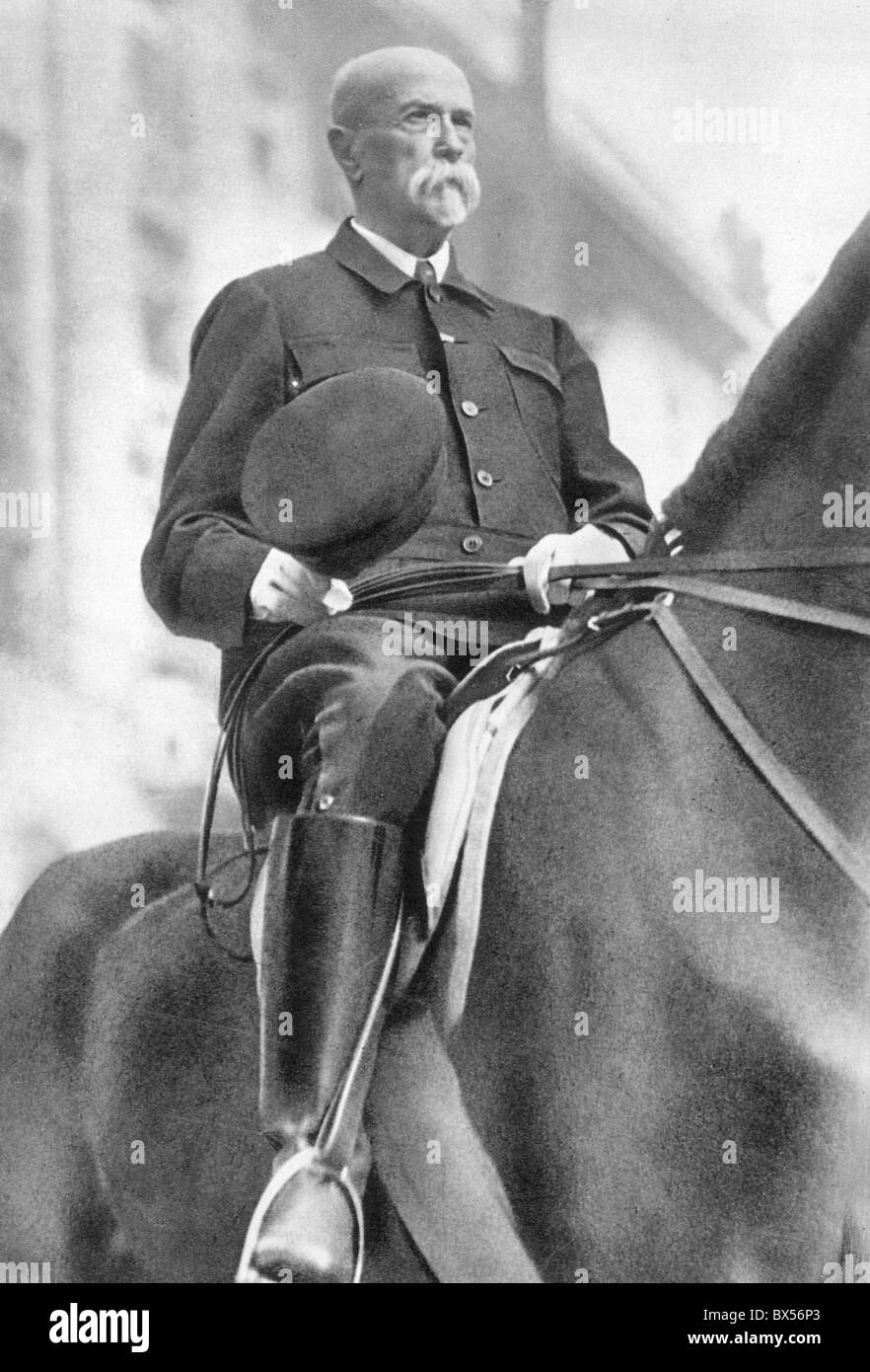 Tomas garrigue masaryk president czechoslovakia Black and White Stock ...
