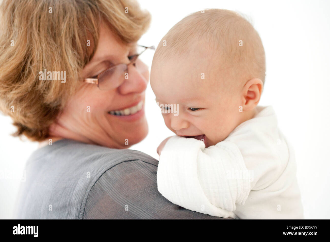 Grandmother and baby grandson Stock Photo - Alamy