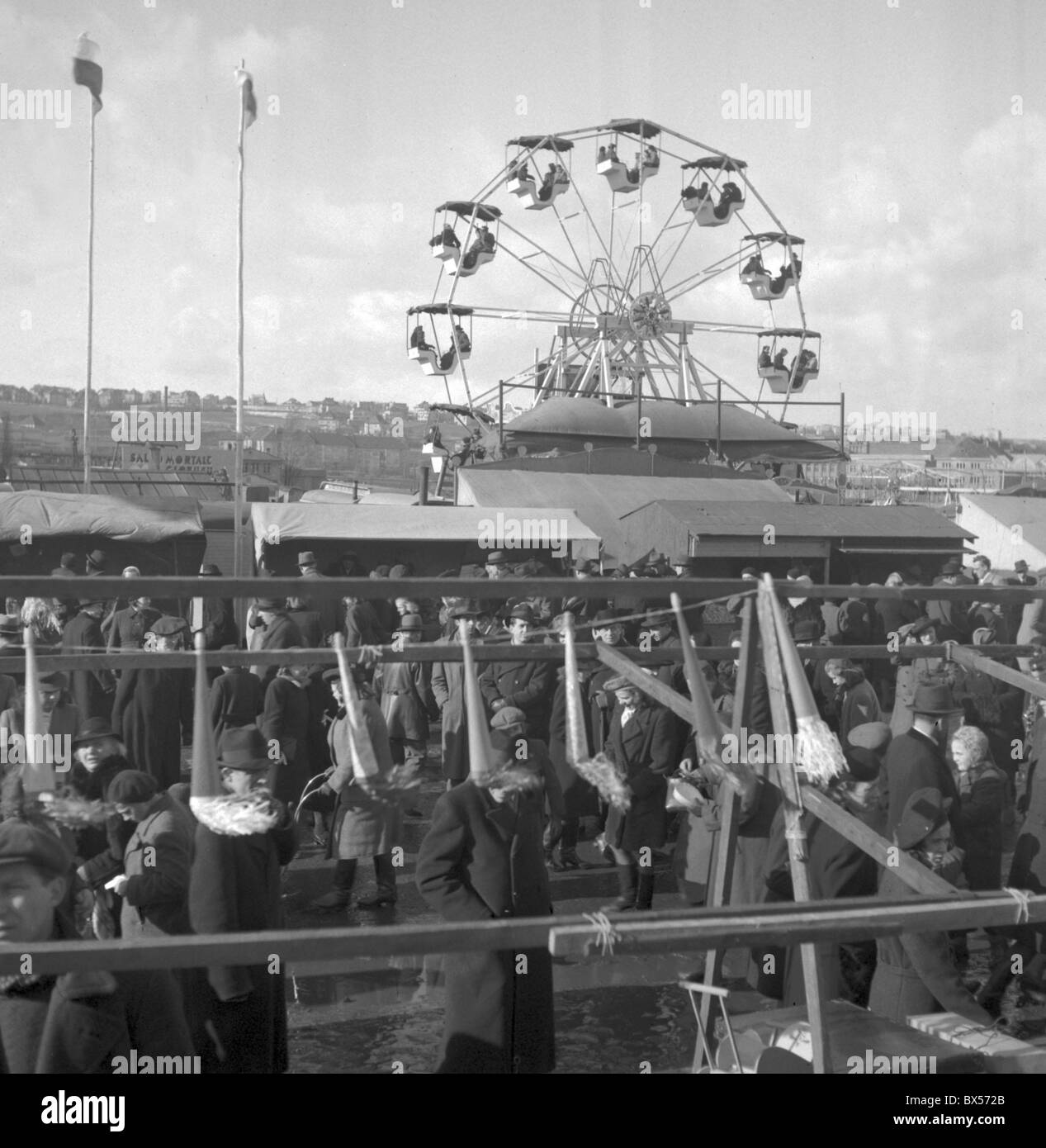 Prague 1946, popular St. Matthew Fair Stock Photo - Alamy