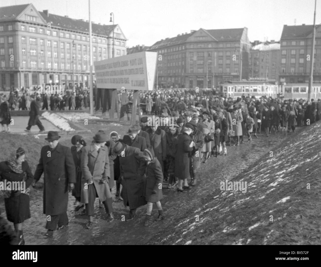 Prague 1946, popular St. Matthew Fair Stock Photo - Alamy