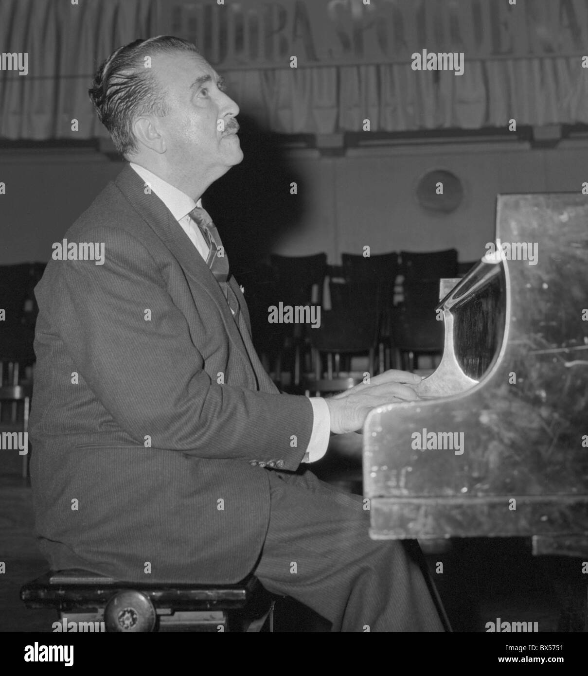 Claudio Arrau, piano player, Prague Spring Stock Photo - Alamy