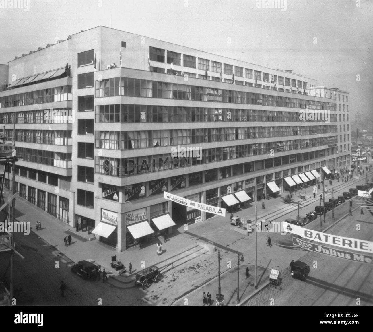 Prague in 1929, Expo Palace designed by Bedrich Tyl and Josef Fuchs ...