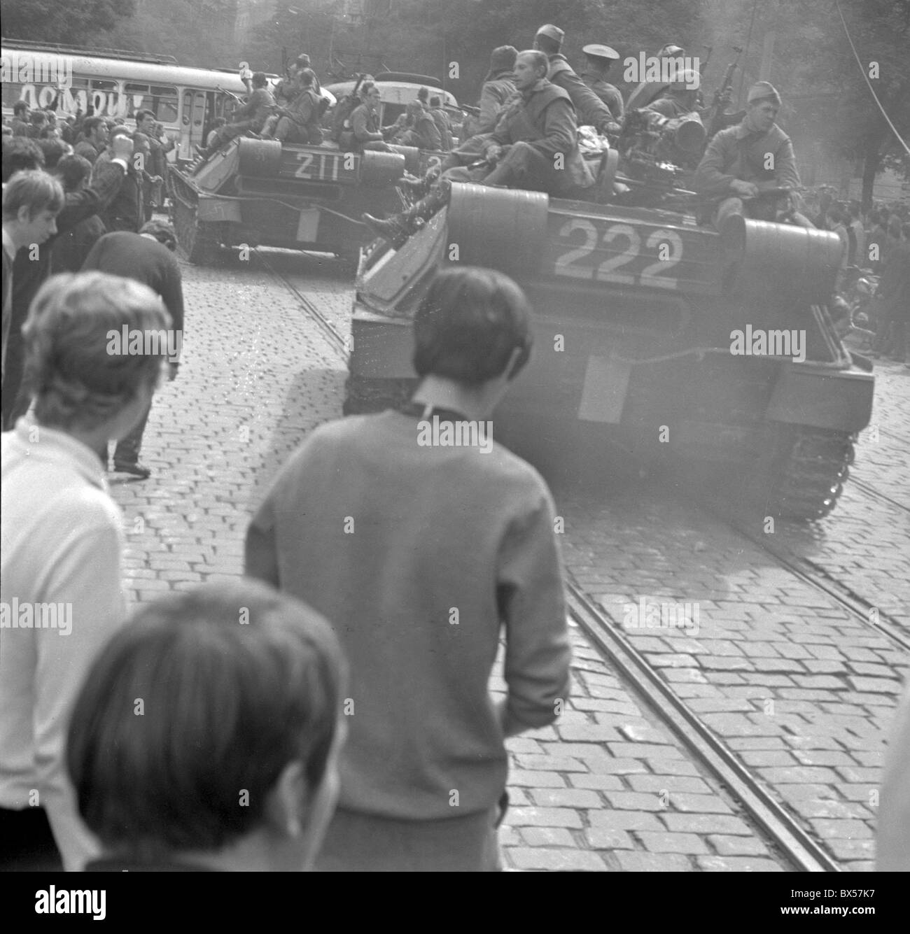 Prague 1968 bus hi-res stock photography and images - Alamy