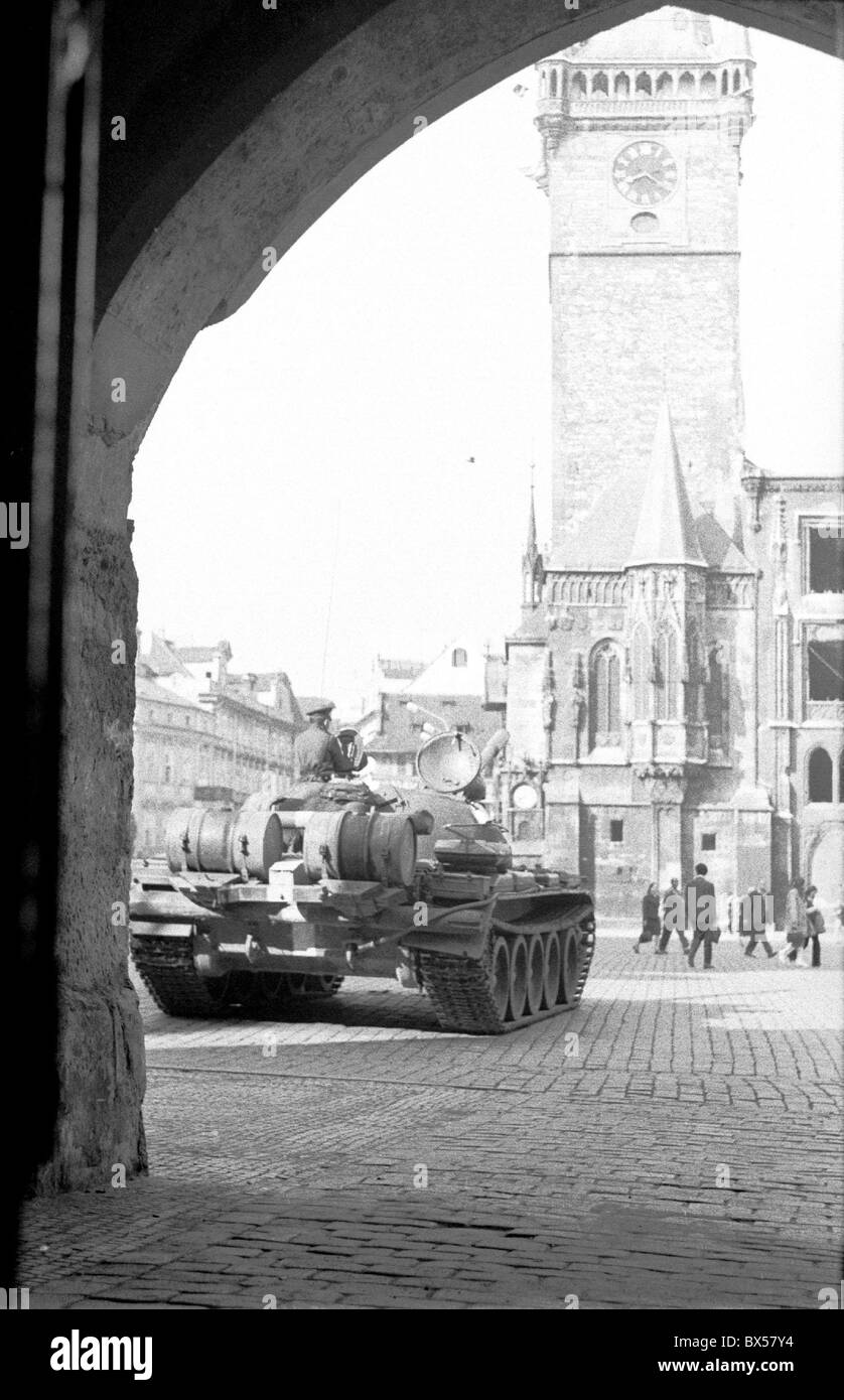 Old town square prague in Black and White Stock Photos & Images - Alamy