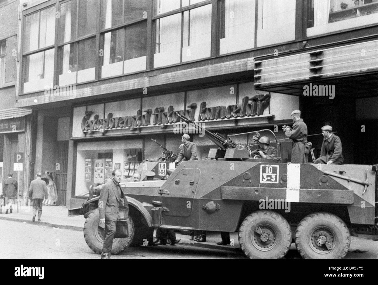 armoured vehicle, Czechoslovak News Agency, CTK, Prague Stock Photo - Alamy