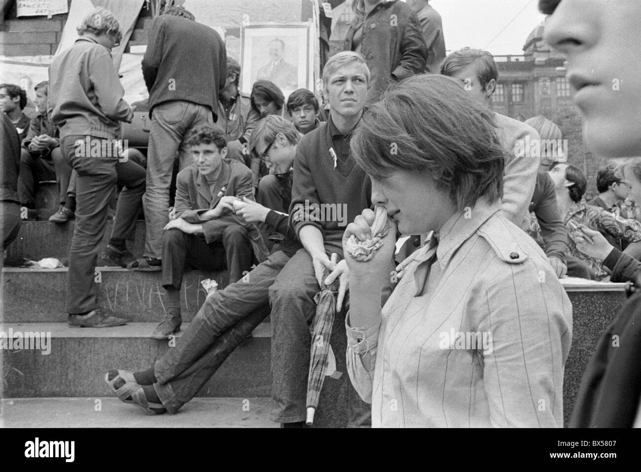 1968 protest czechoslovakia Black and White Stock Photos & Images - Alamy