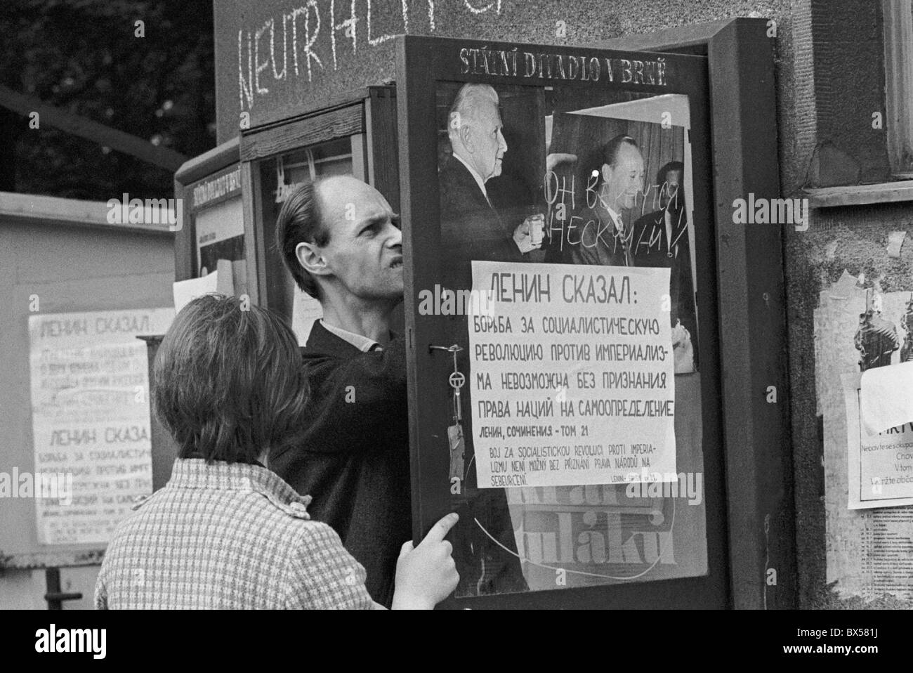 posters, signs, leaflets, information, news, protest Stock Photo - Alamy