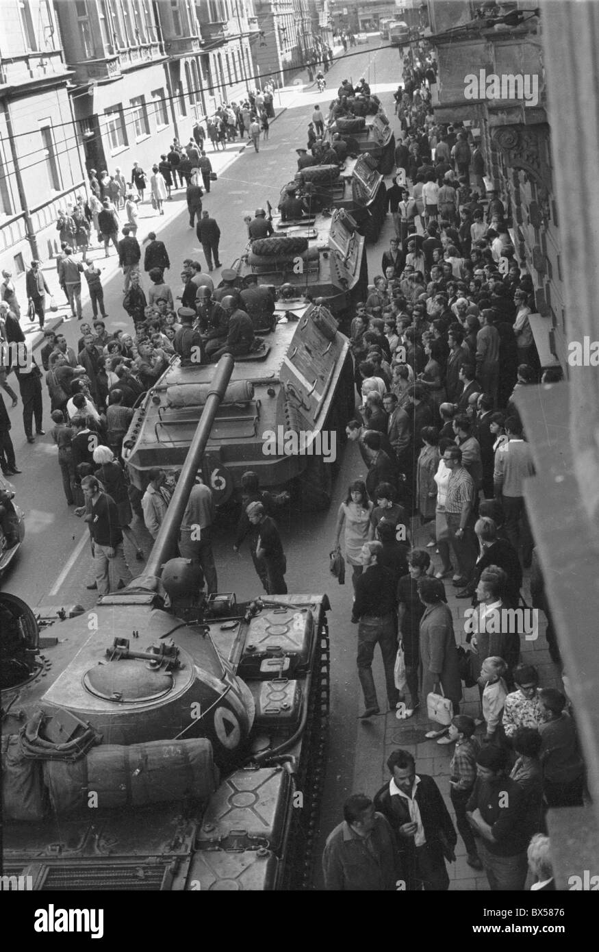 tank, protest, Ostrava Stock Photo - Alamy