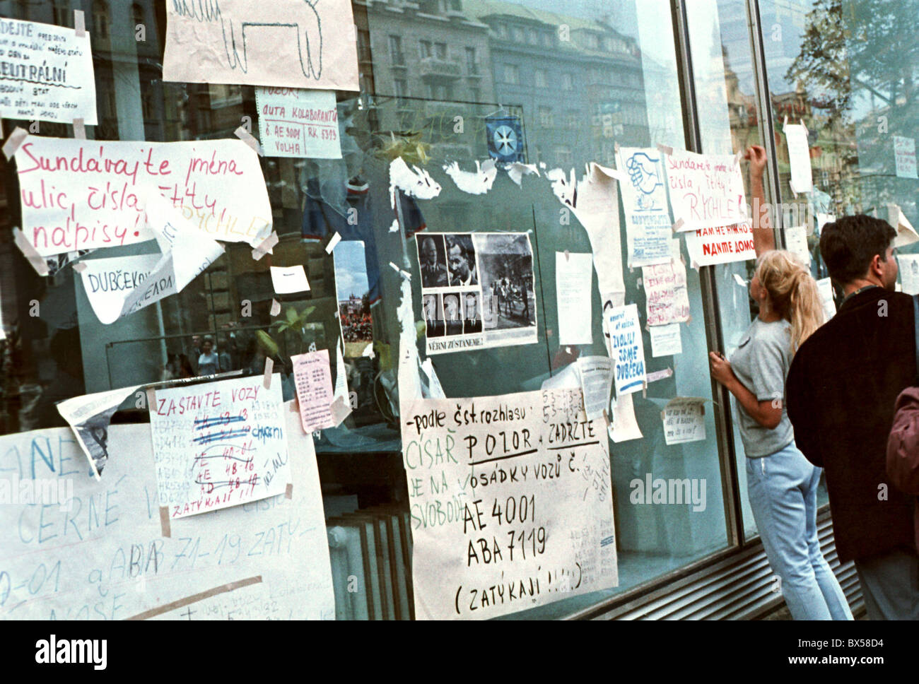 posters, signs, leaflets, information, news, protest Stock Photo - Alamy
