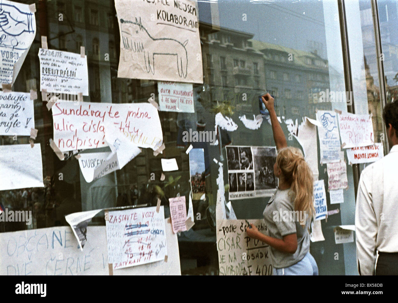 posters, signs, leaflets, information, news, protest Stock Photo - Alamy