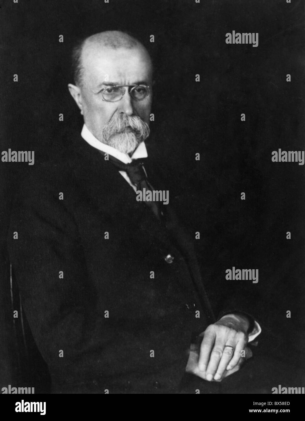 Tomas garrigue masaryk president czechoslovakia Black and White Stock ...