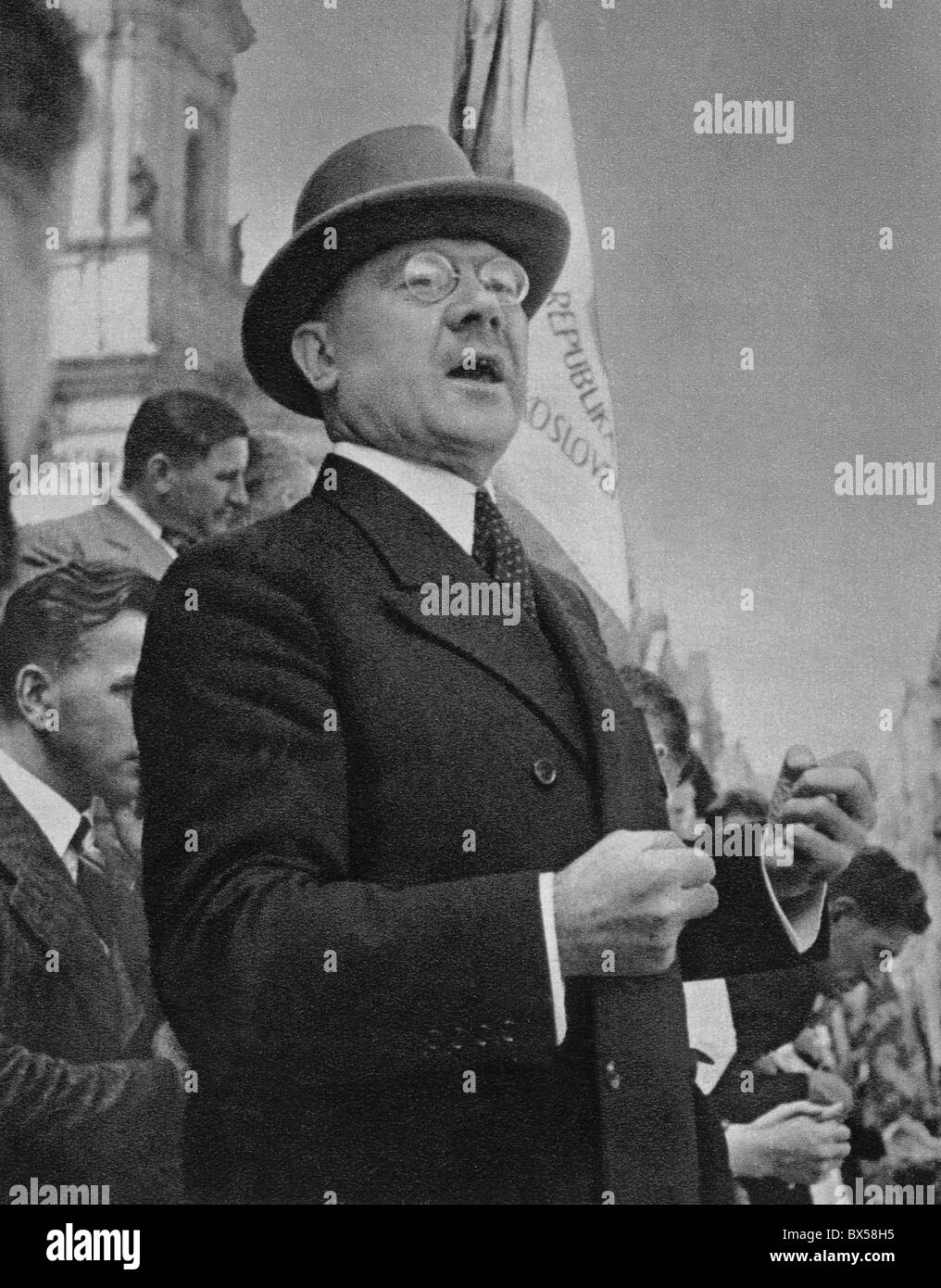 Milan Hodza during speech Stock Photo - Alamy