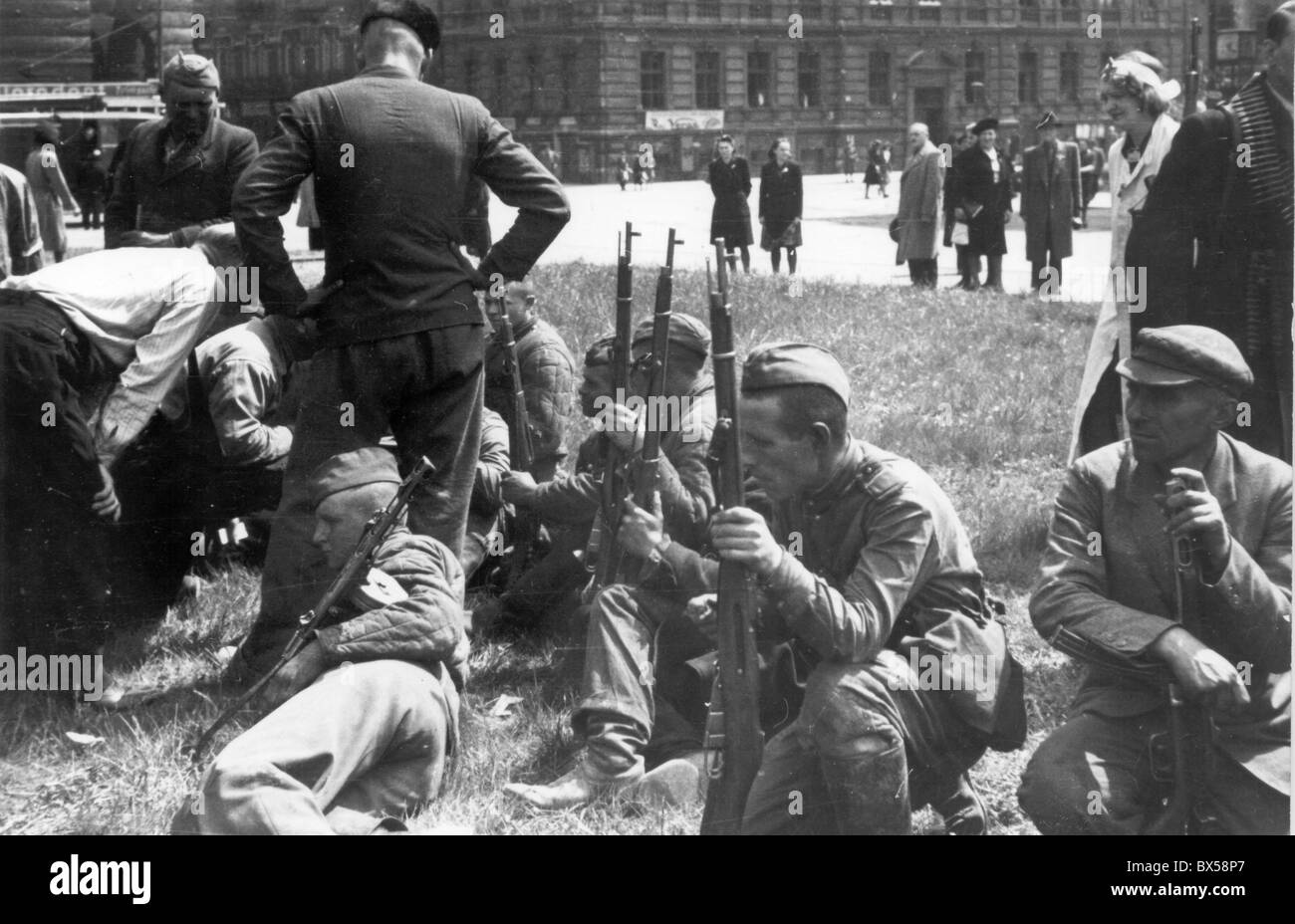 WWII Prague May 6 1945. Prague is liberated from German occupators by ...
