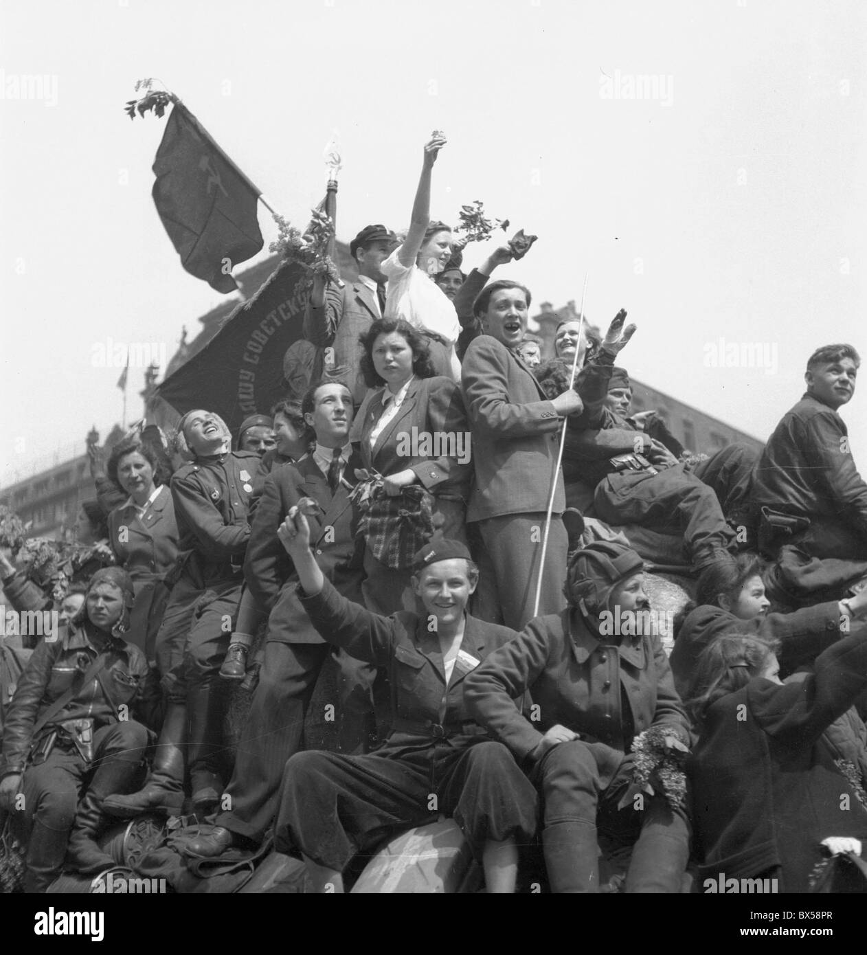WWII Prague May 6 1945. Prague is liberated by General VlasovÂ´s II ...