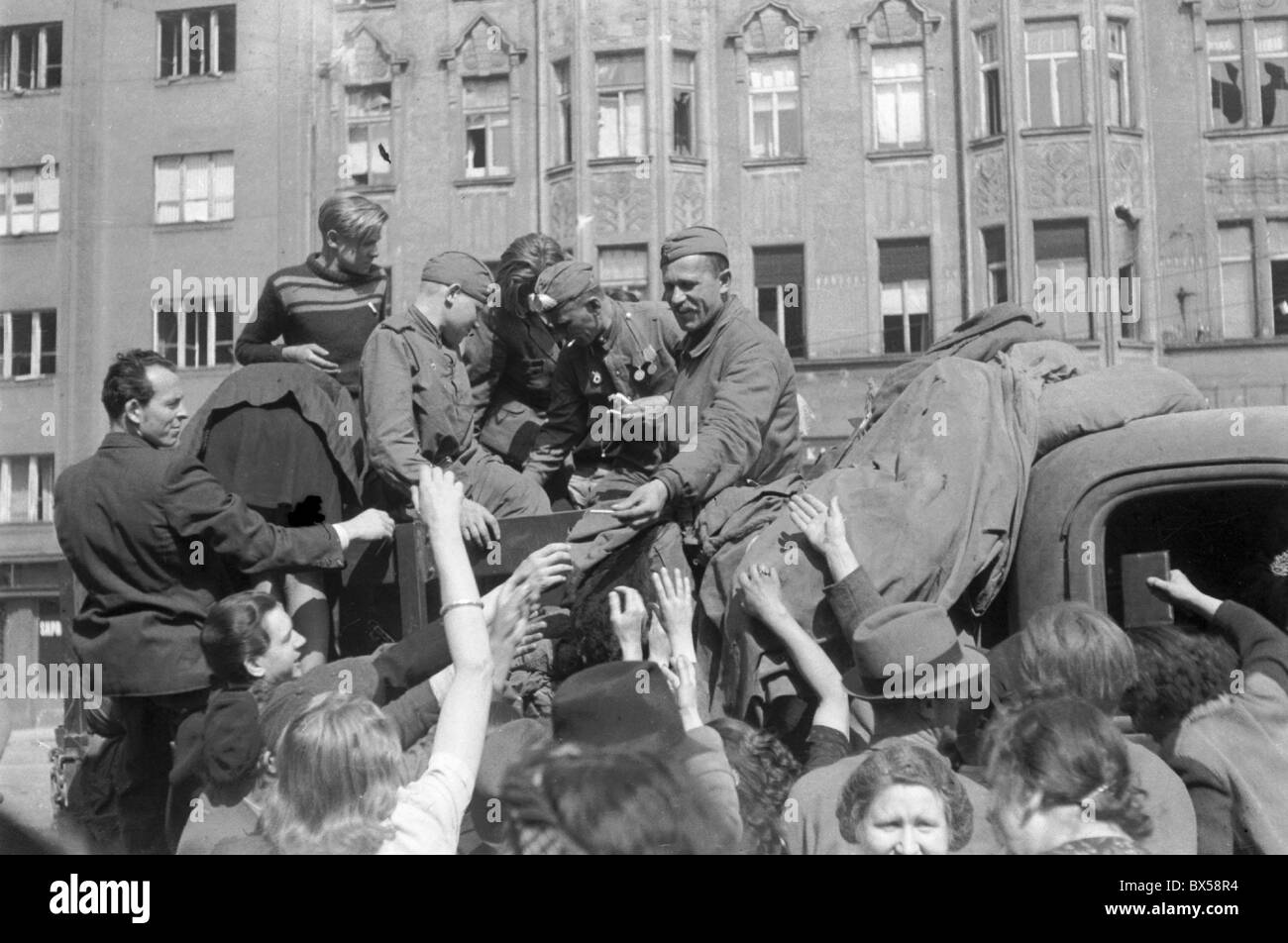 WWII Prague May 6 1945. Prague is liberated by General VlasovÂ´s II ...