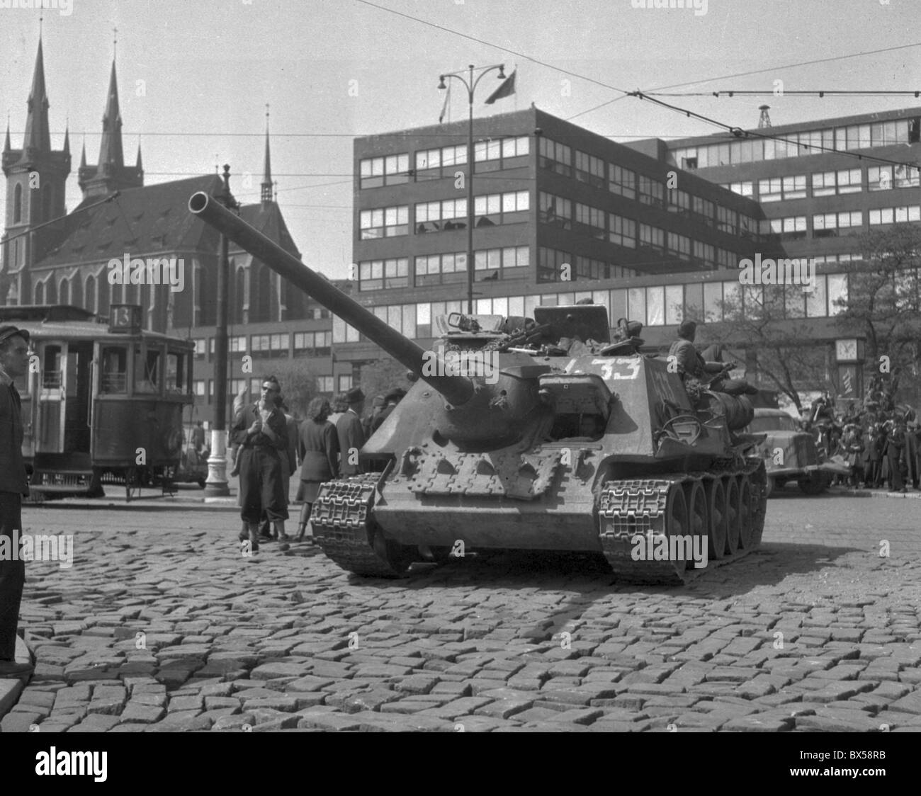 WWII Prague May 6 1945. Prague is liberated by General VlasovÂ´s II ...