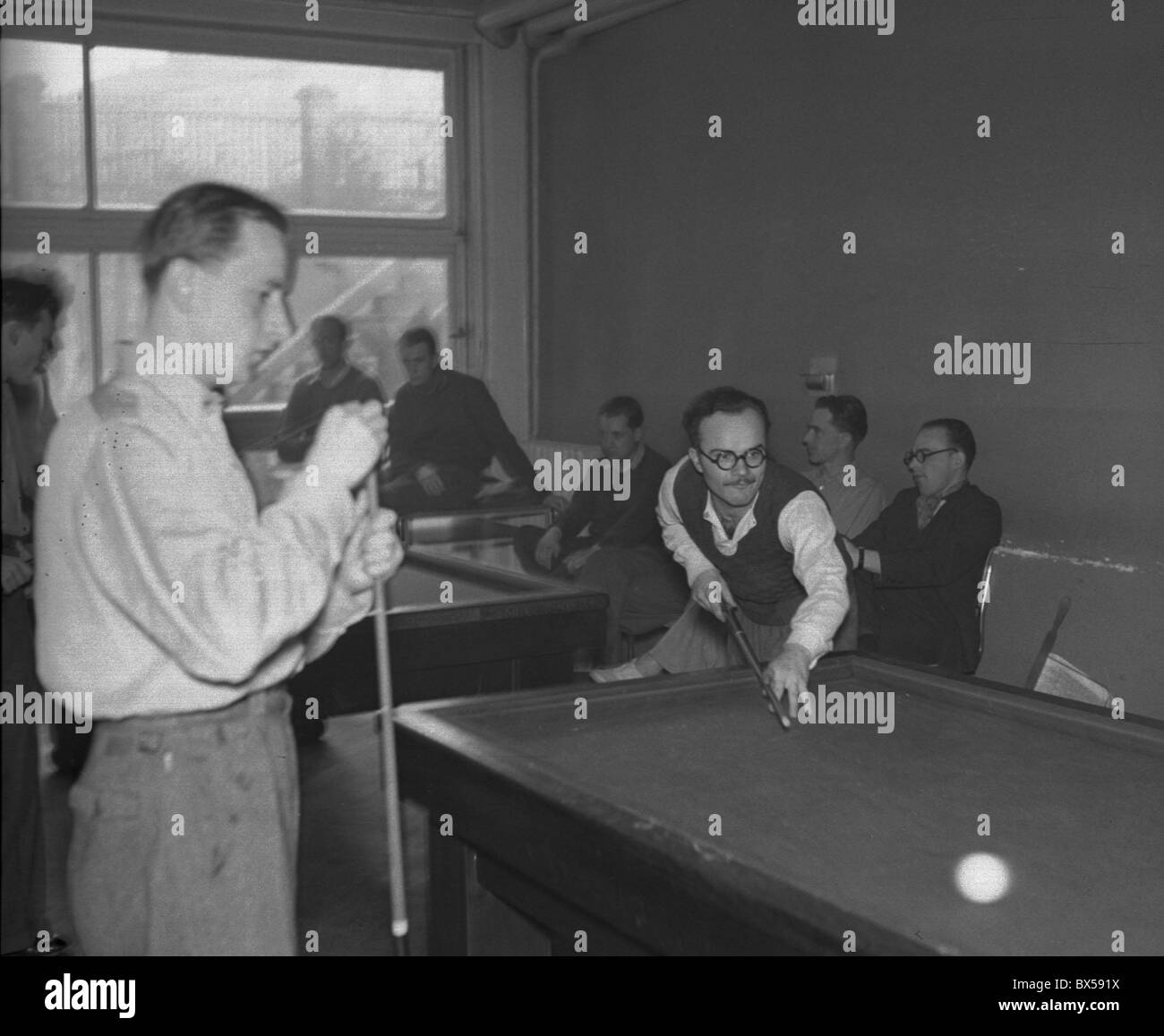 Prague 1938, vpool game Stock Photo - Alamy