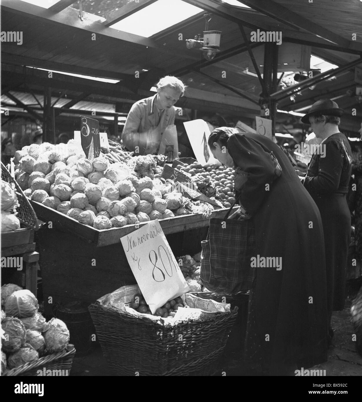 Prague 1938, vegetable stands Stock Photo - Alamy