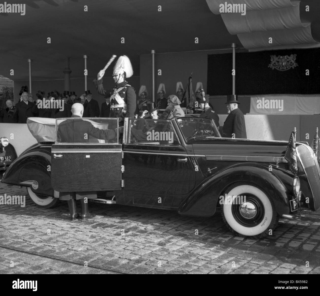 King Carol II. from Romania visits Prague in October 1936 Stock Photo ...