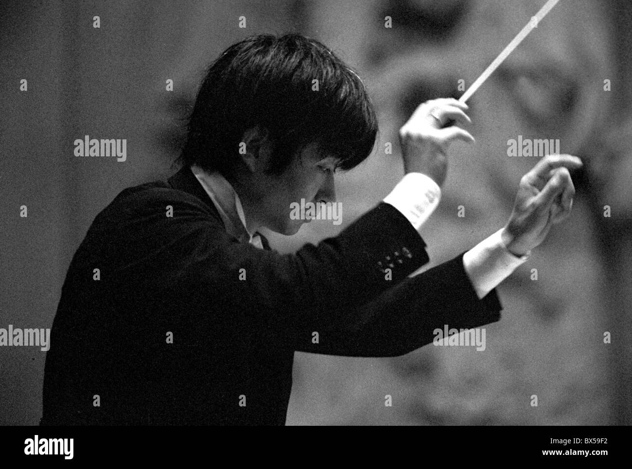 Japanese conductor Seiji Ozawa at Prague Spring music festival, May ...