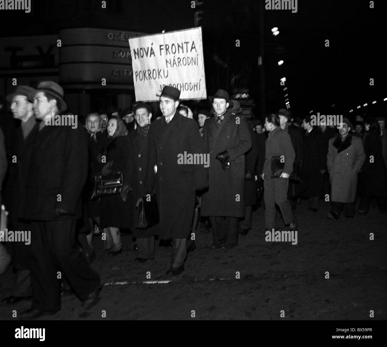 Czechoslovakia february 1948 after communist hi-res stock photography ...