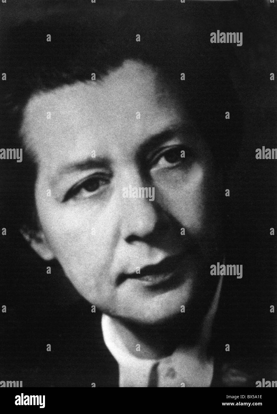 Memorial plaque of Czech politician Milada Horakova is seen. Horakova ...