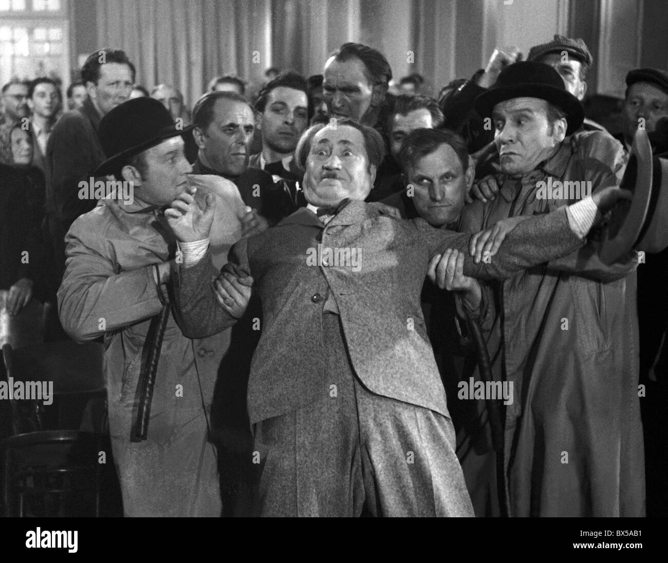Czechoslovakia - Prague 1949. Czech actor Jaroslav Marvan portrays a ...