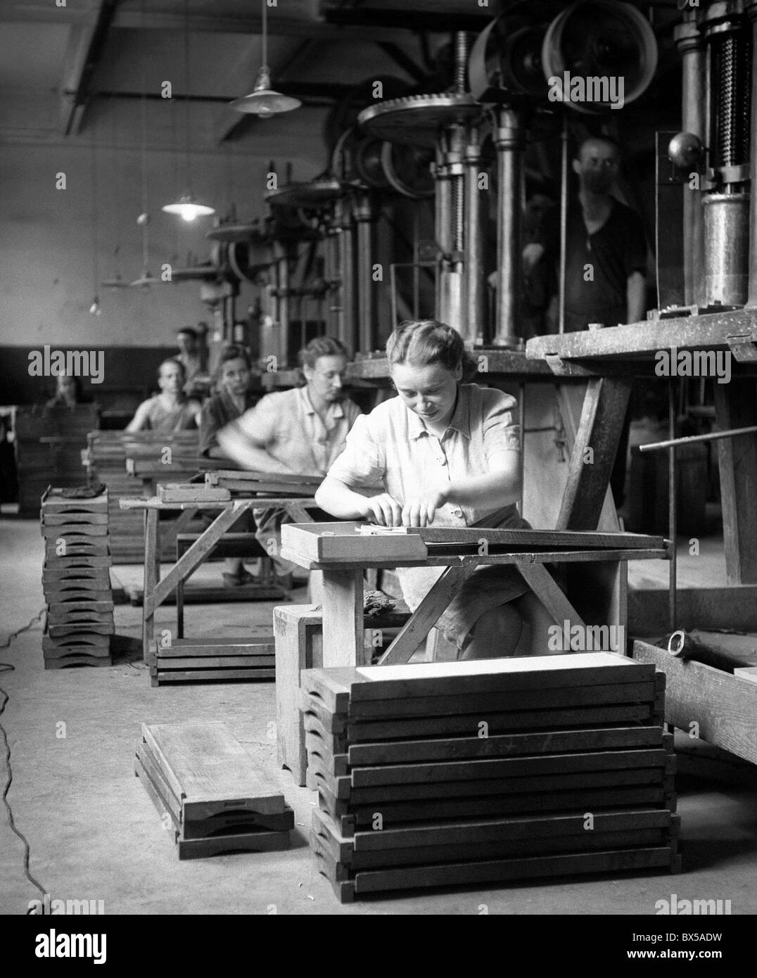 Czechoslovakia - Budweiss 1948. Workers in Koh-i-noor / Hardmuth pencil ...