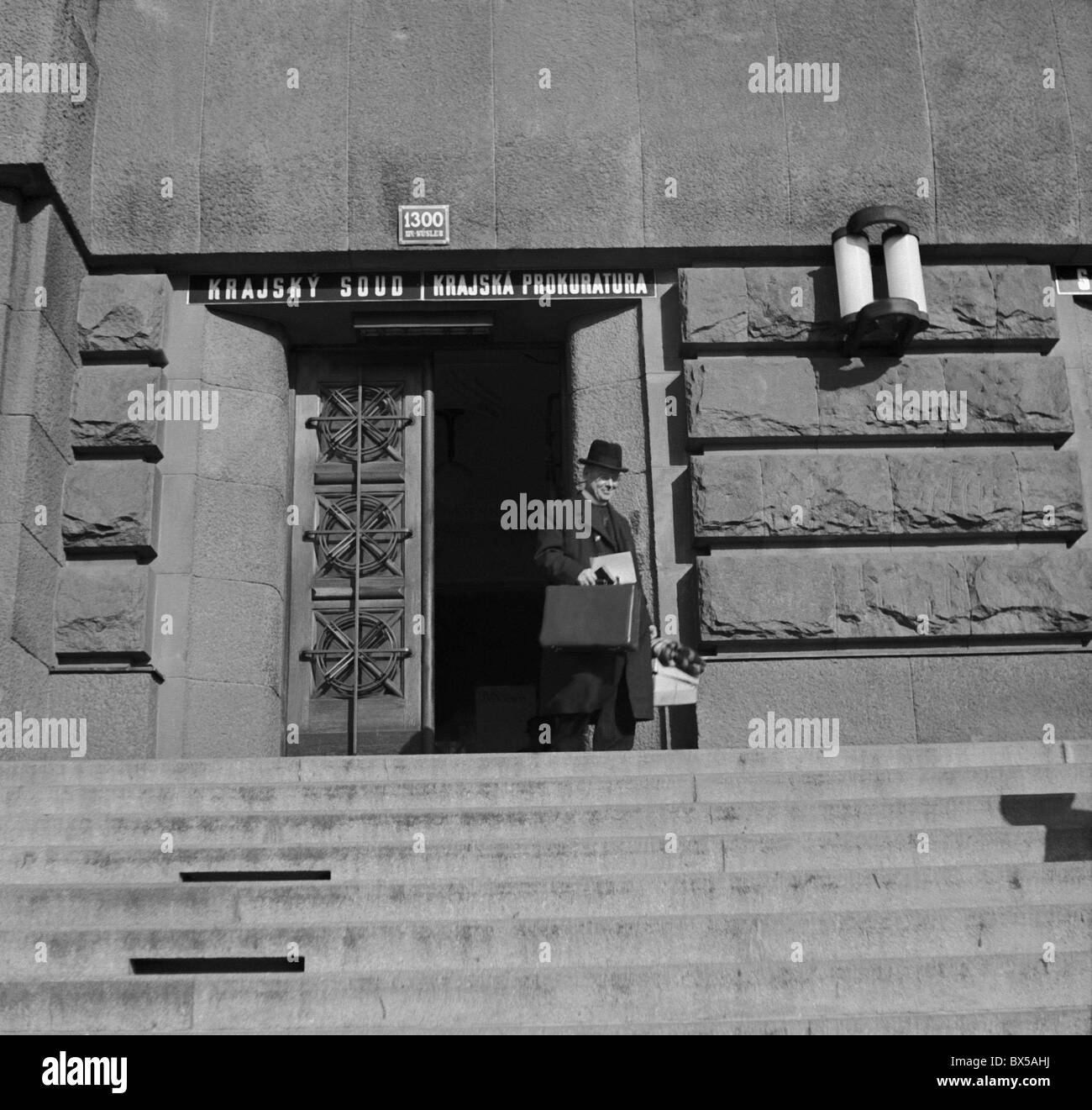 priest leaves prison Stock Photo - Alamy