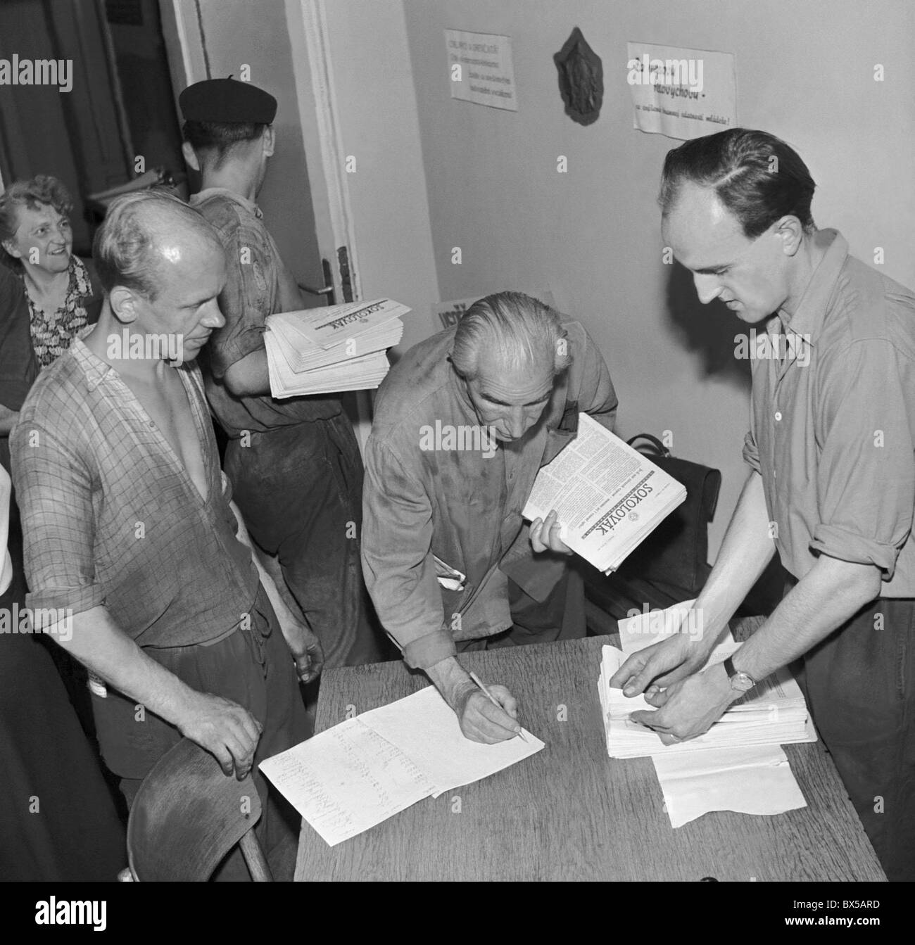 Czechoslovakia - Prague 1951. Communist propaganda inspired magazine ...