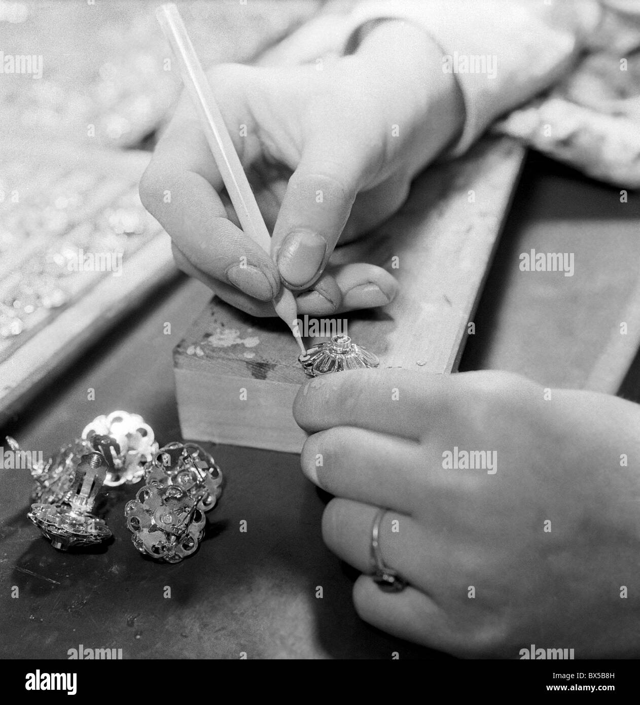 jewellery, production, fake, Jablonec Stock Photo - Alamy
