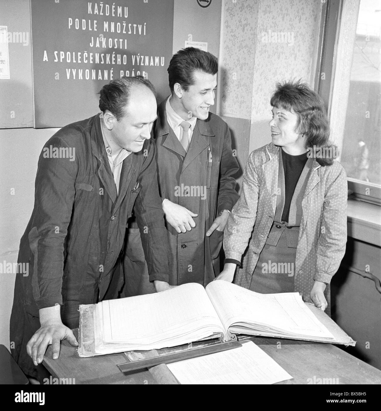 V.I. Lenin plant, Pilsen, Socialist Youth Union, propaganda photo Stock ...