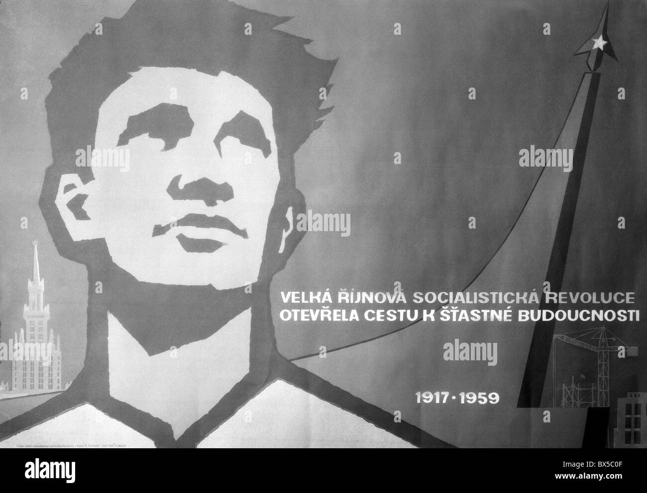 poster, Russian revolution, anniversary, October revolution Stock Photo ...